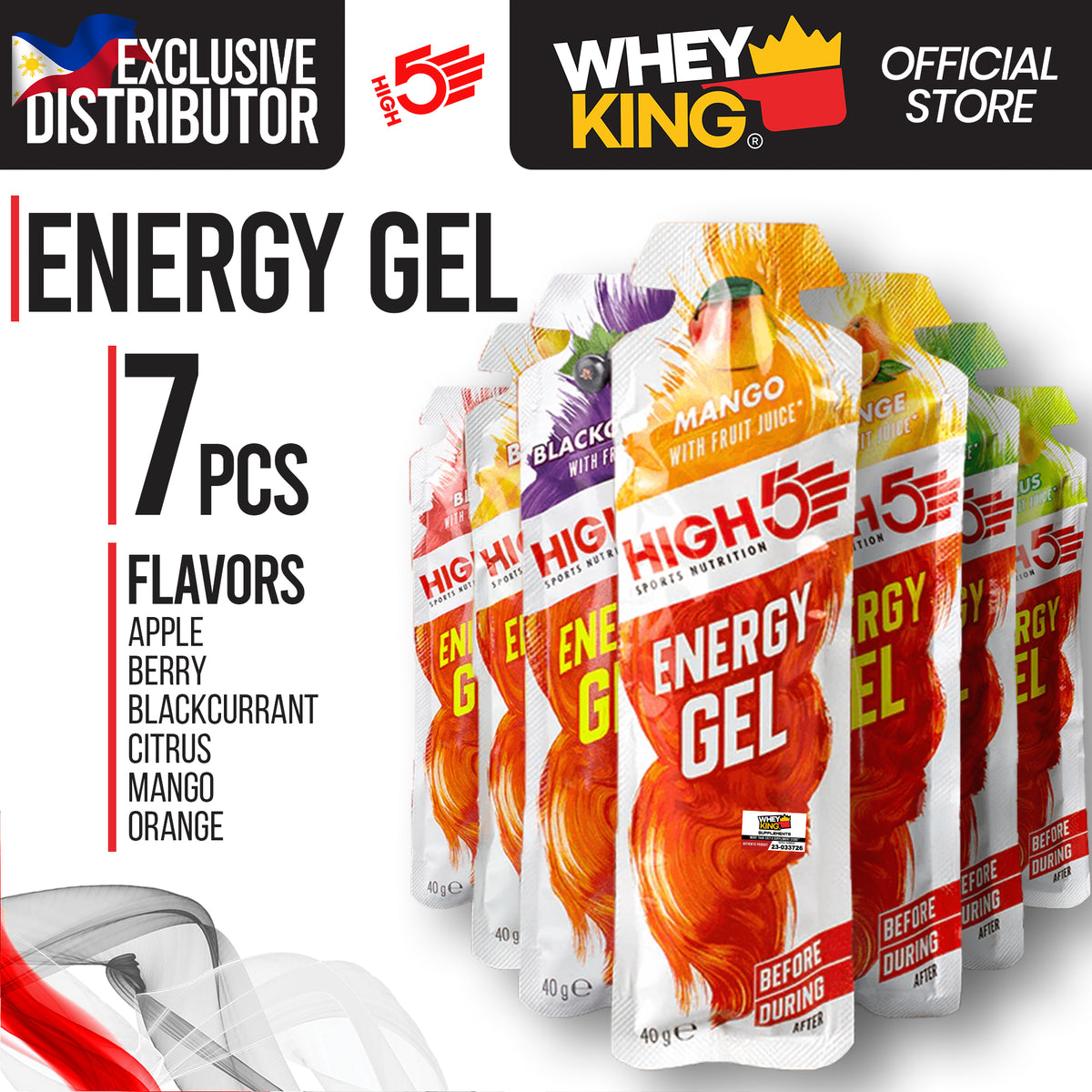 HIGH5 Energy Gels (7pcs) — Whey King Supplements