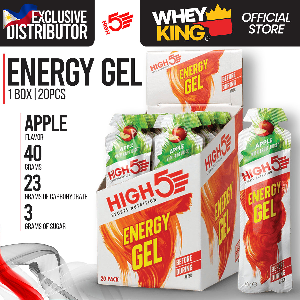 HIGH5 Energy Gels - 1 Box 20 Pcs — Whey King Supplements