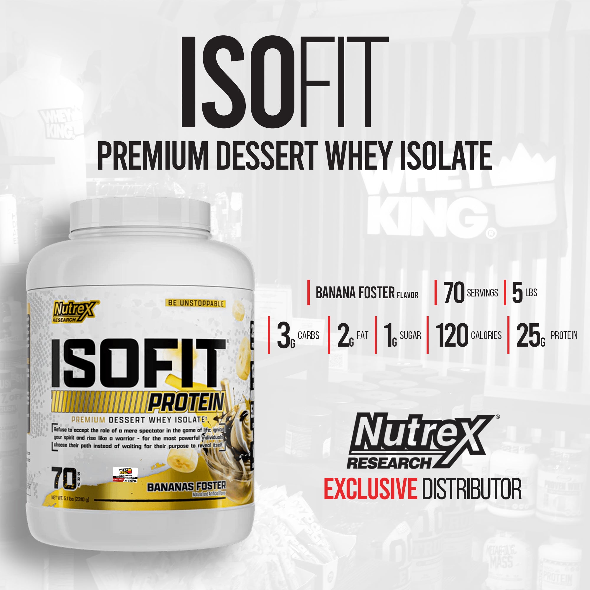 Nutrex ISOFIT Isolate Whey Protein — Whey King Supplements