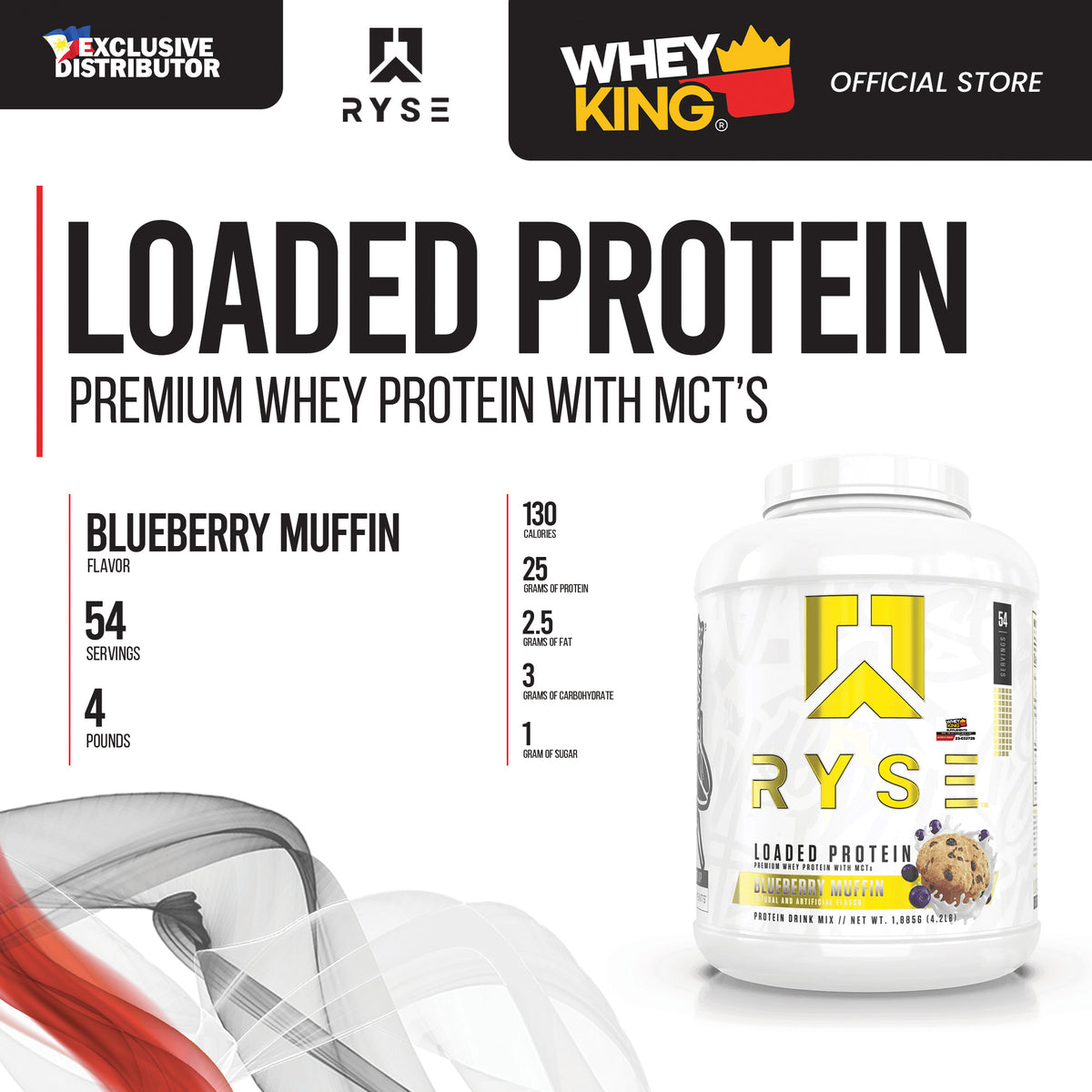 RYSE Loaded Protein I Whey Protein I 4lbs — Whey King Supplements