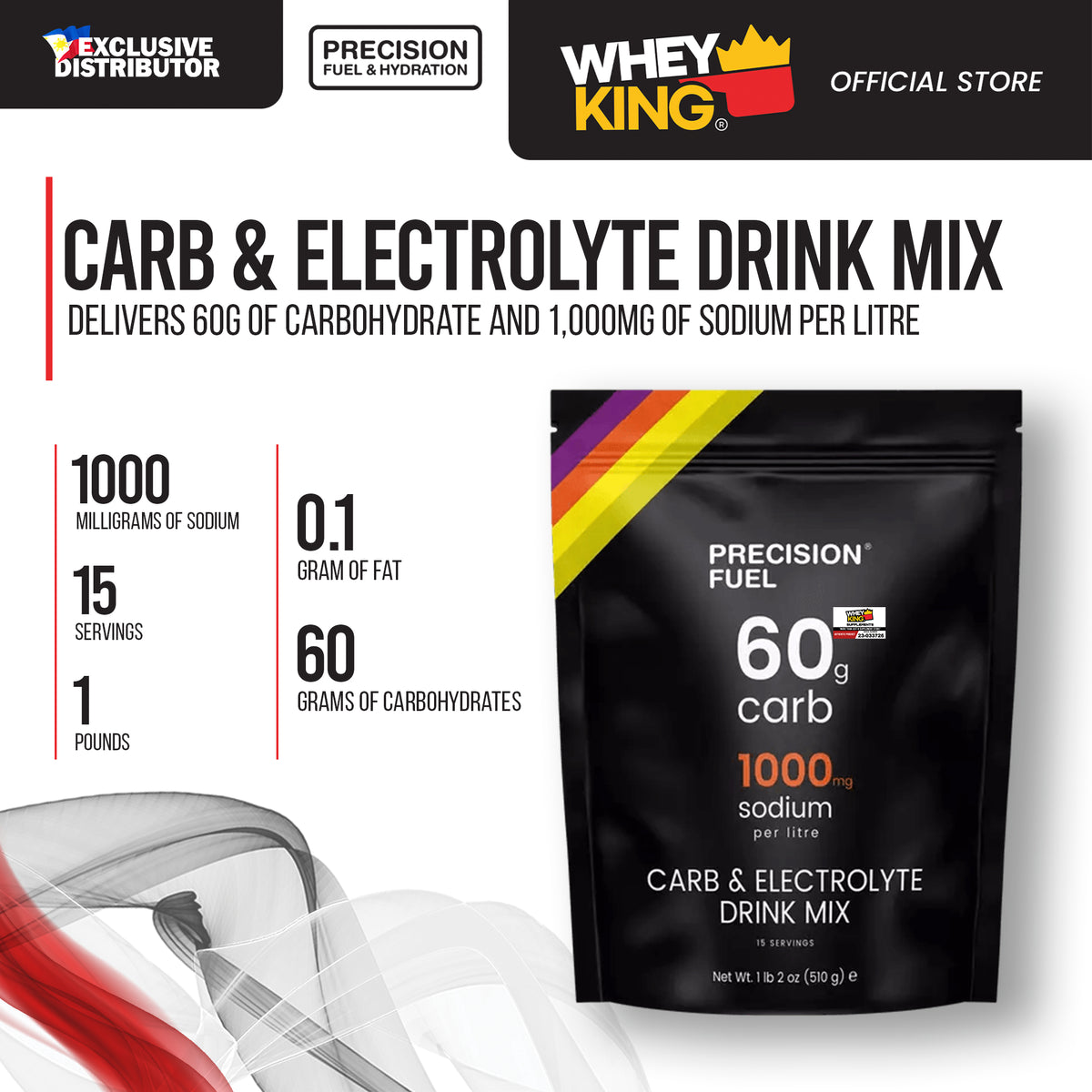 Precision Fuel & Hydration PF Carb & Electrolyte Drink Mix - 15 Servin — Whey King Supplements