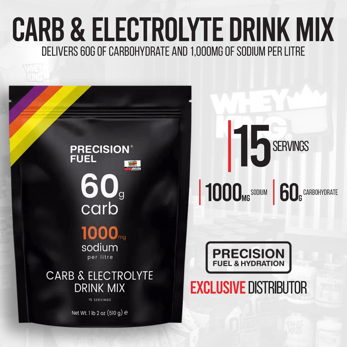 Precision Fuel & Hydration PF Carb & Electrolyte Drink Mix - 15 Servin — Whey King Supplements