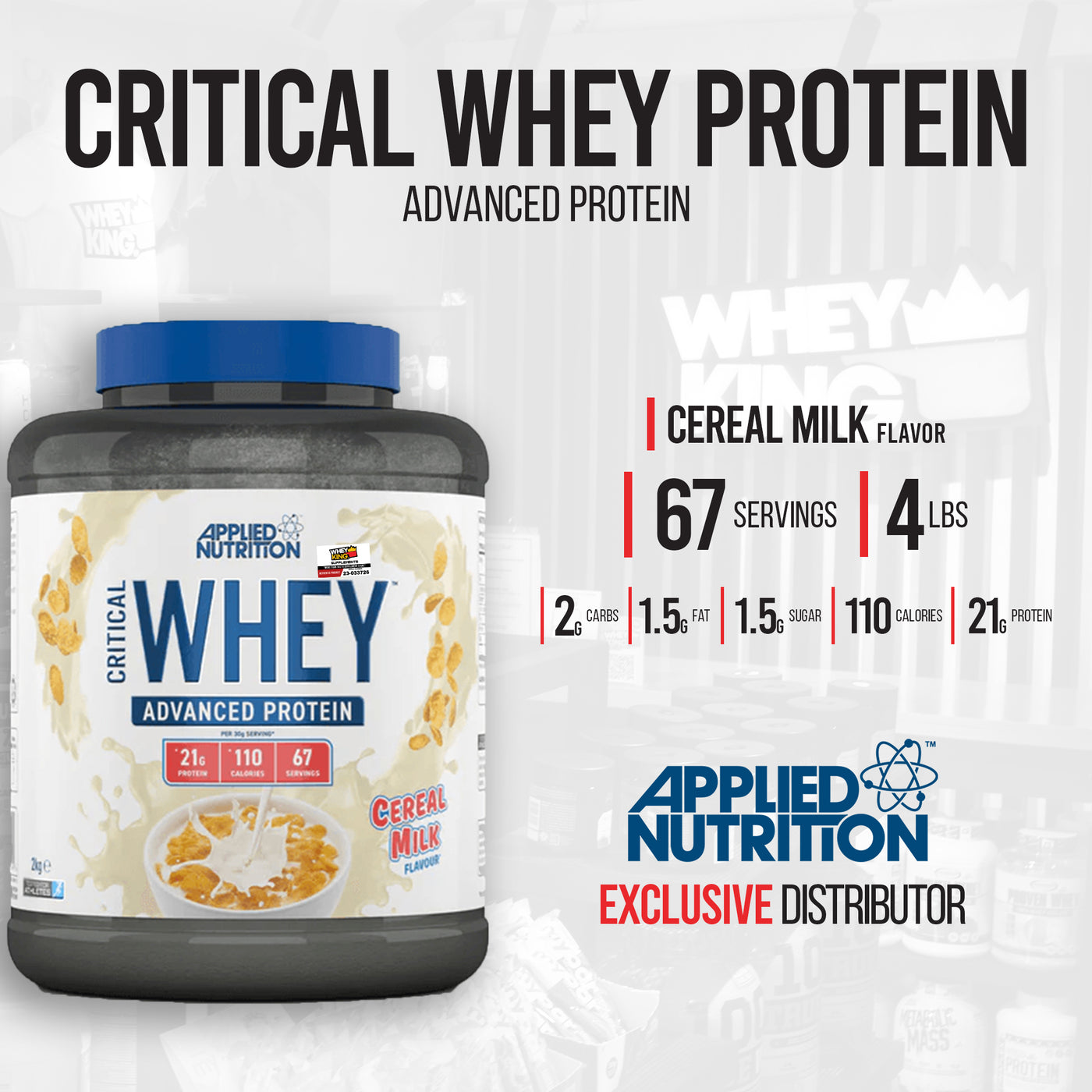 Applied Nutrition - Critical Whey — Whey King Supplements