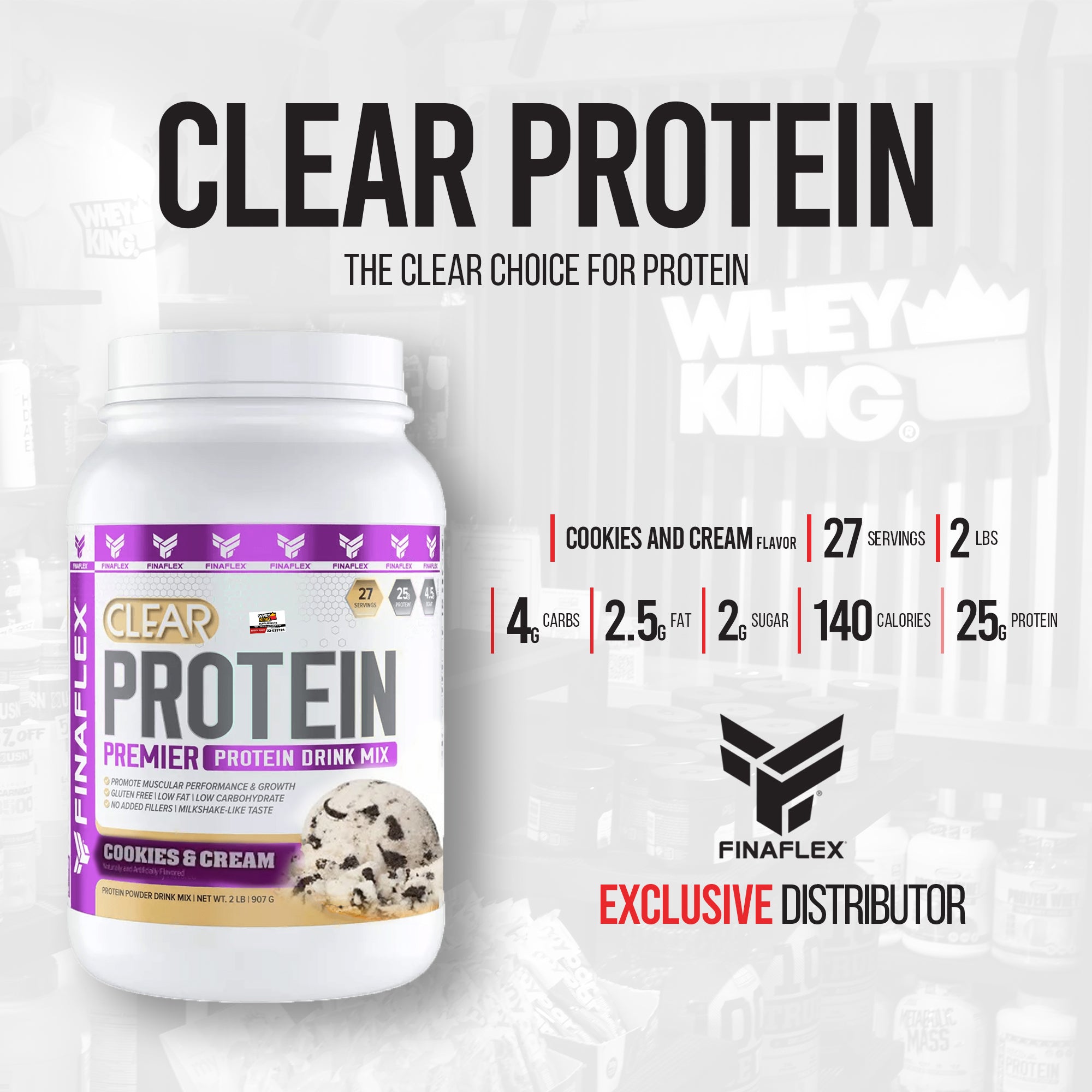 Finaflex Clear Protein Premier Protein Drink - 2lbs — Whey King Supplements