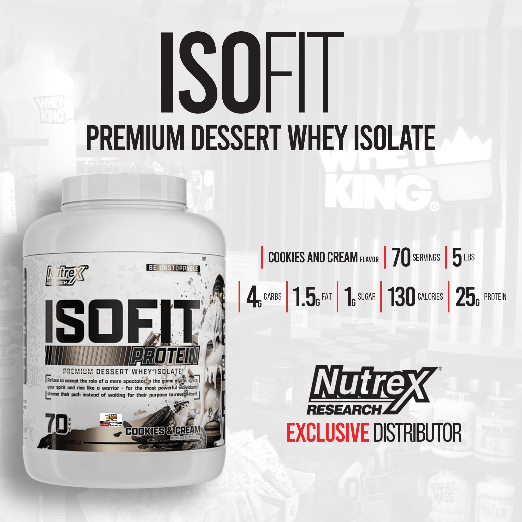 Nutrex ISOFIT Isolate Whey Protein — Whey King Supplements