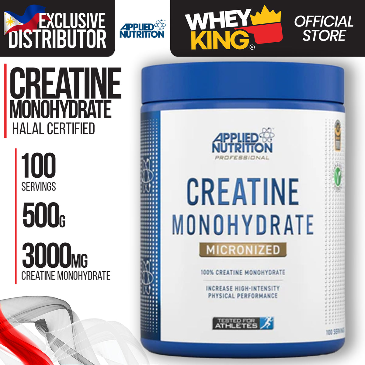 Applied Nutrition Creatine Monohydrate Micronized 500g — Whey King ...