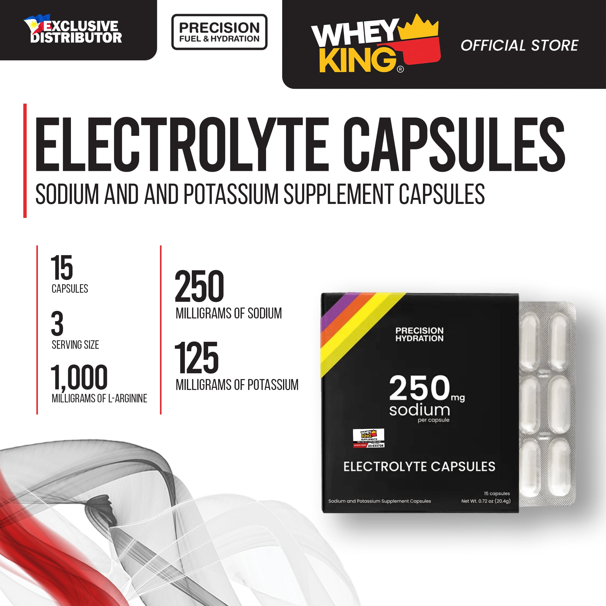 Precision Fuel & Hydration PF Electrolyte - 15 Capsules — Whey King ...