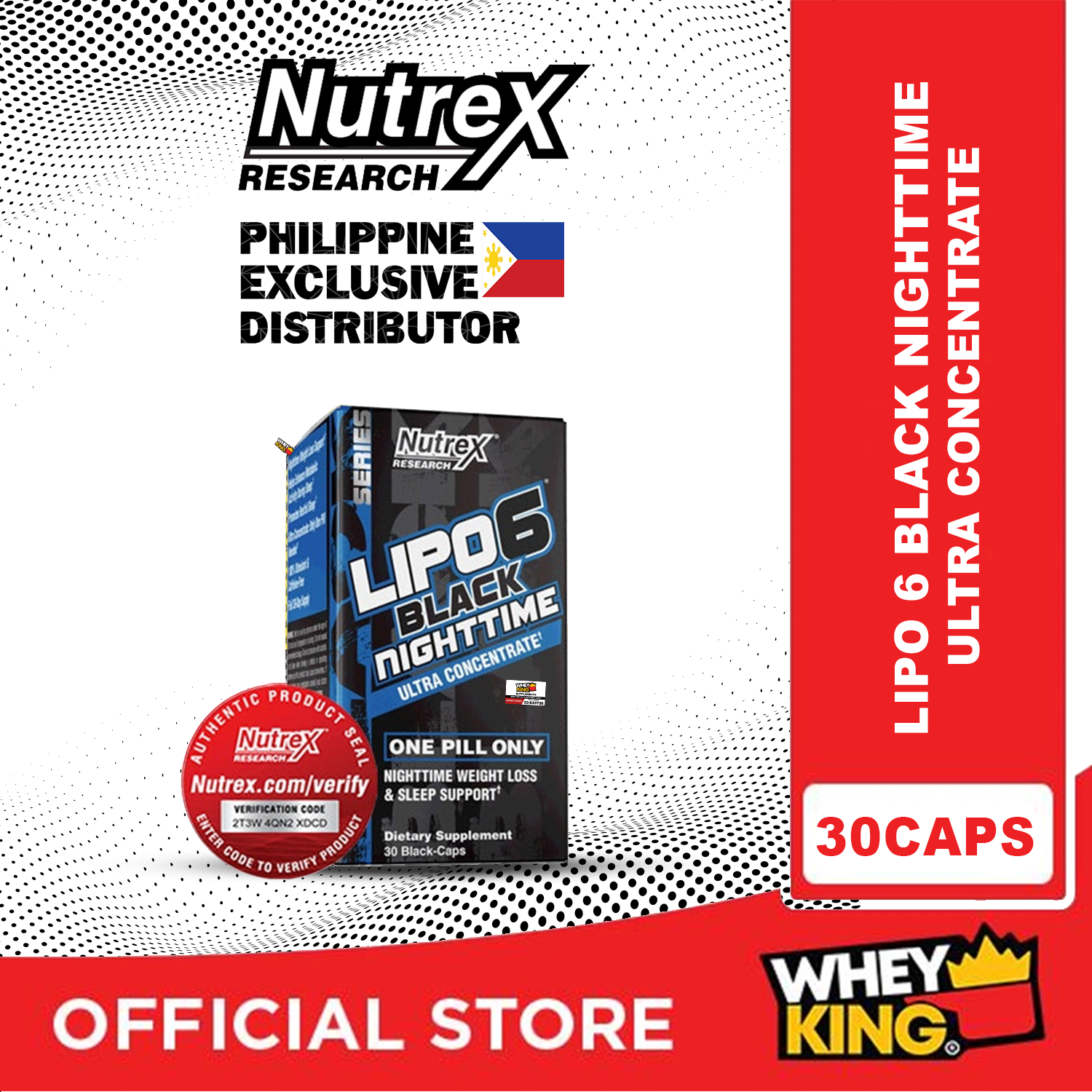 Nutrex Lipo 6 Nighttime Ultra Concentrate Capsules — Whey King Supplements