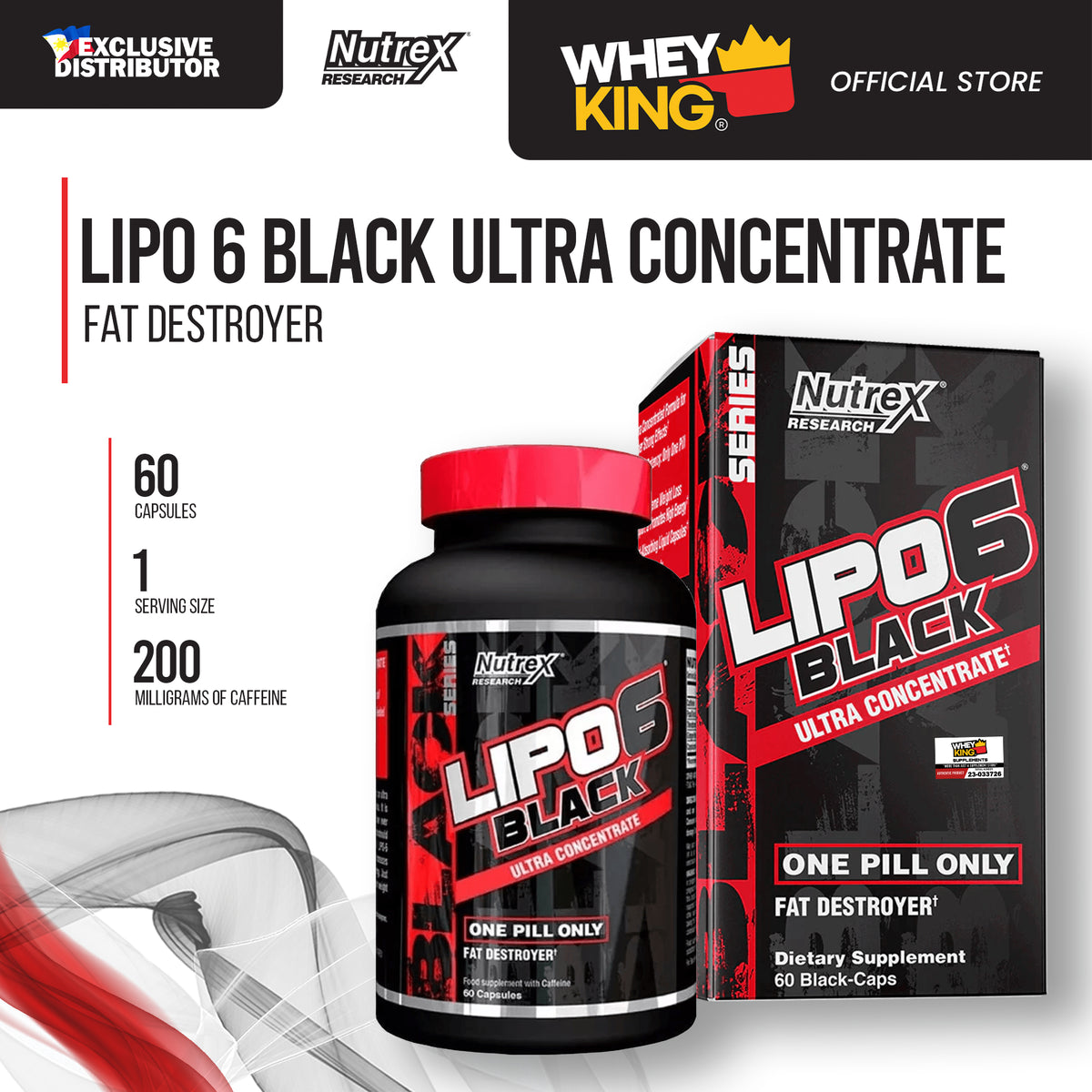 Nutrex Lipo 6 Black Ultra Concentrate - 60 Capsules — Whey King Supplements
