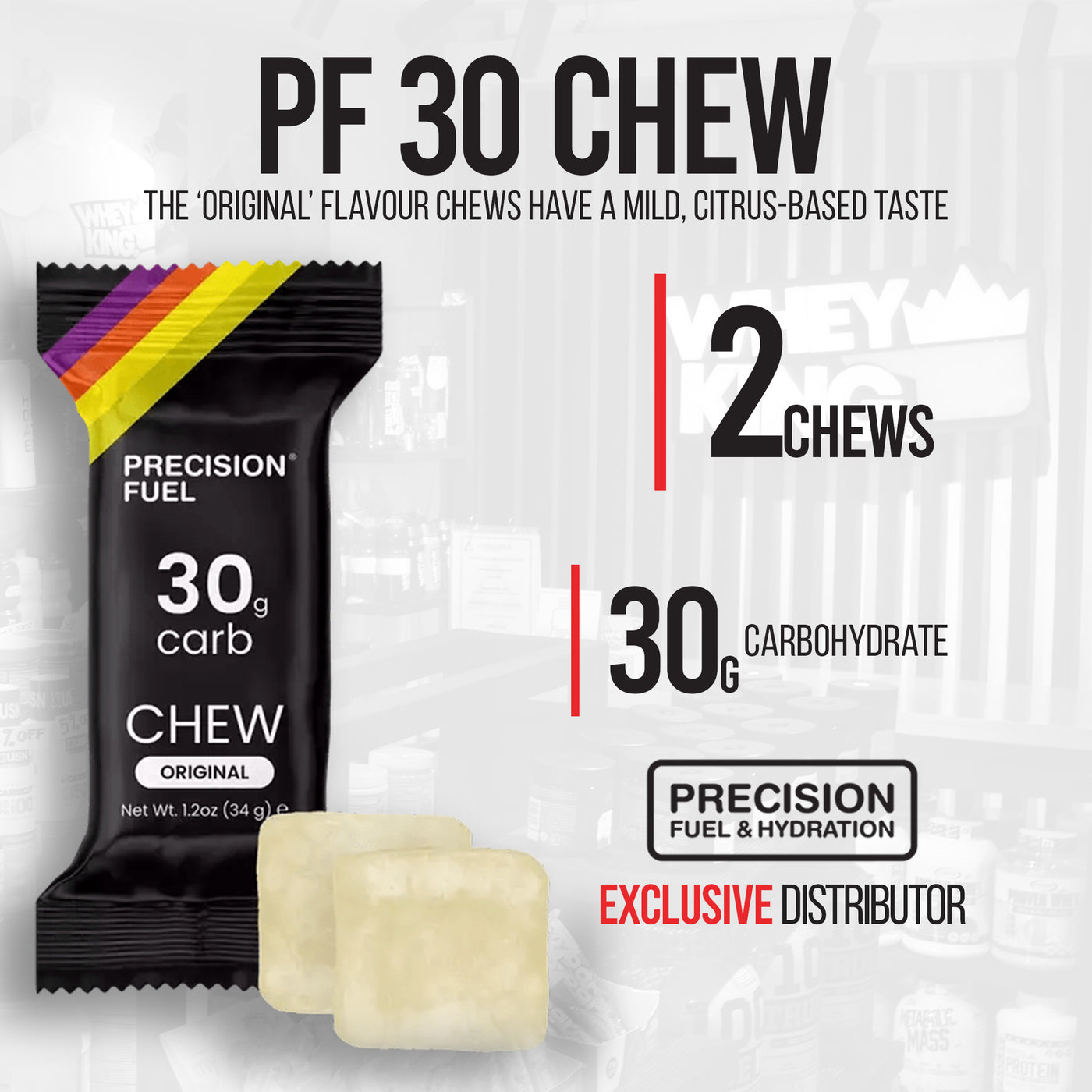 Precision Fuel & Hydration PF 30G Carb Energy Chew — Whey King Supplements