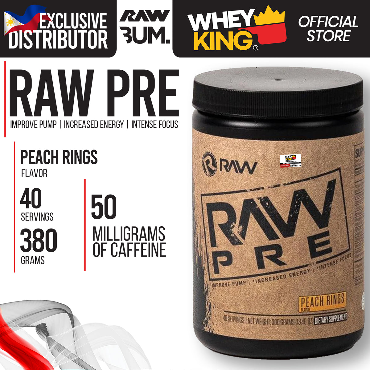 BUY1 TAKE1 = RAW Nutrition | CBUM - Raw Pre Workout — Whey King Supplements