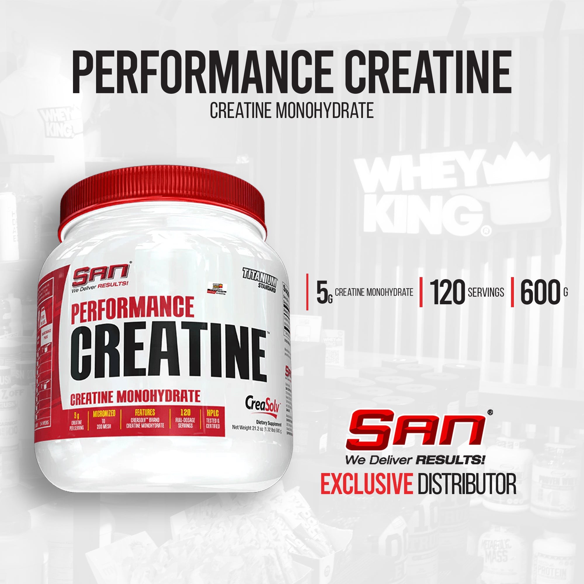 San Nutrition - Performance Creatine (600g) — Whey King Supplements