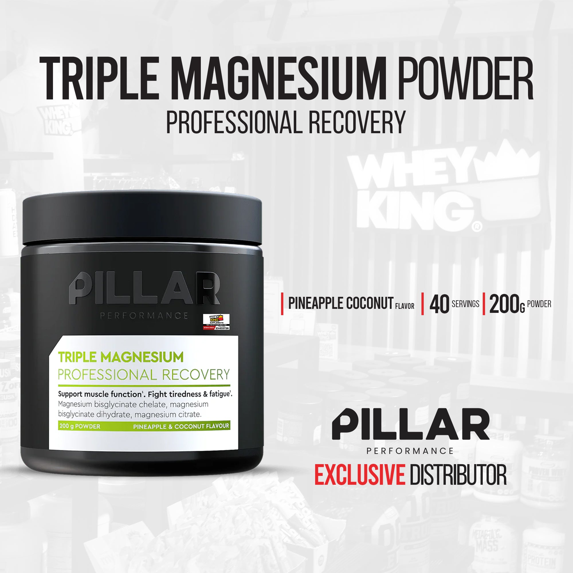 Pillar Performance Triple Magnesium Powder Support Neuromuscular Funct ...