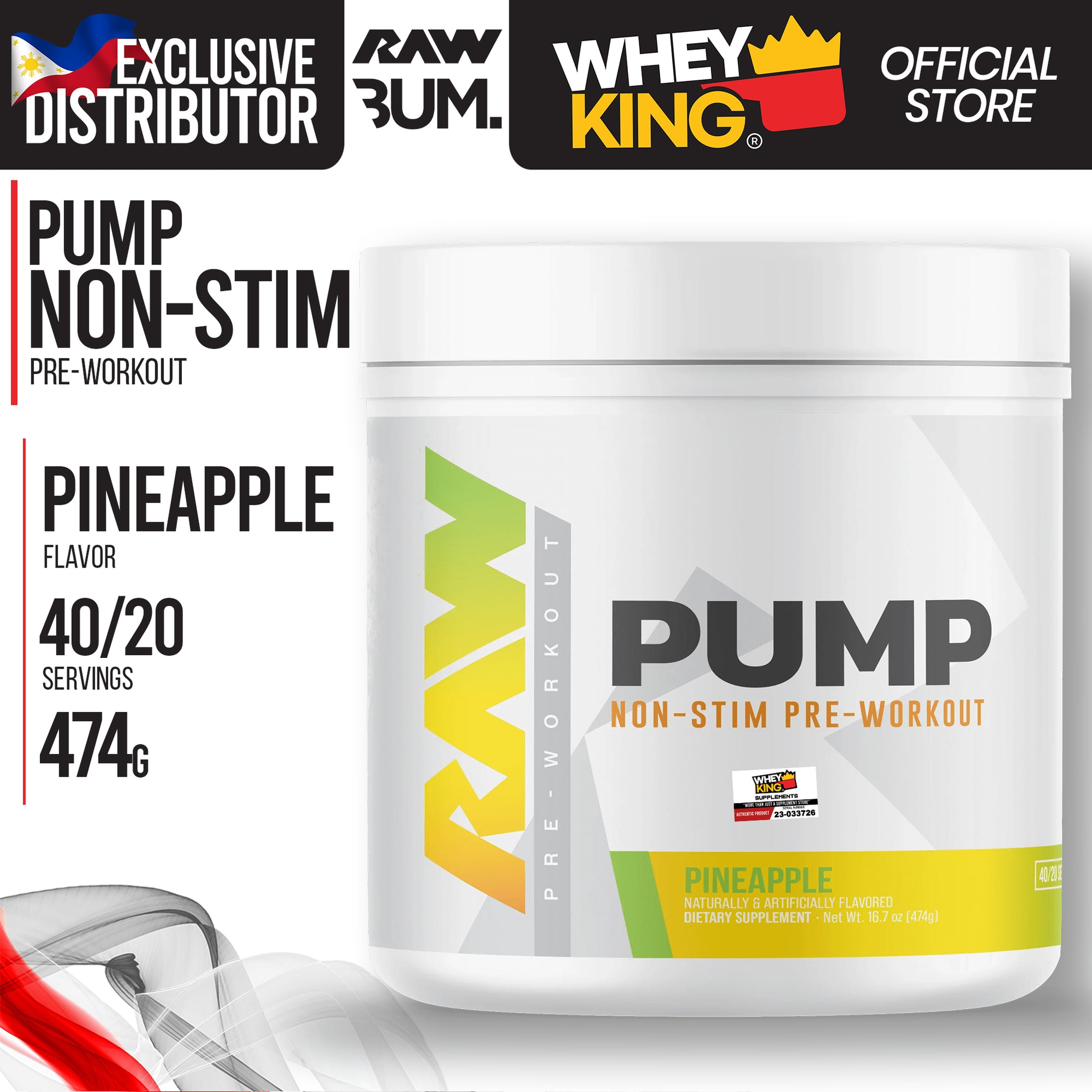 RAW Nutrition | CBUM - Pump Non-Stim Pre-Workout — Whey King Supplements