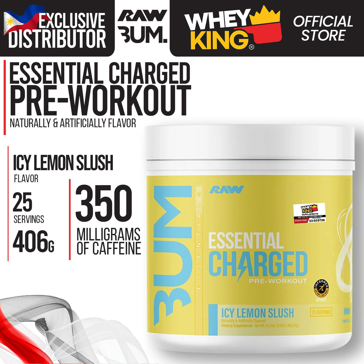 RAW CBUM Essential Charged Pre Workout — Whey King Supplements