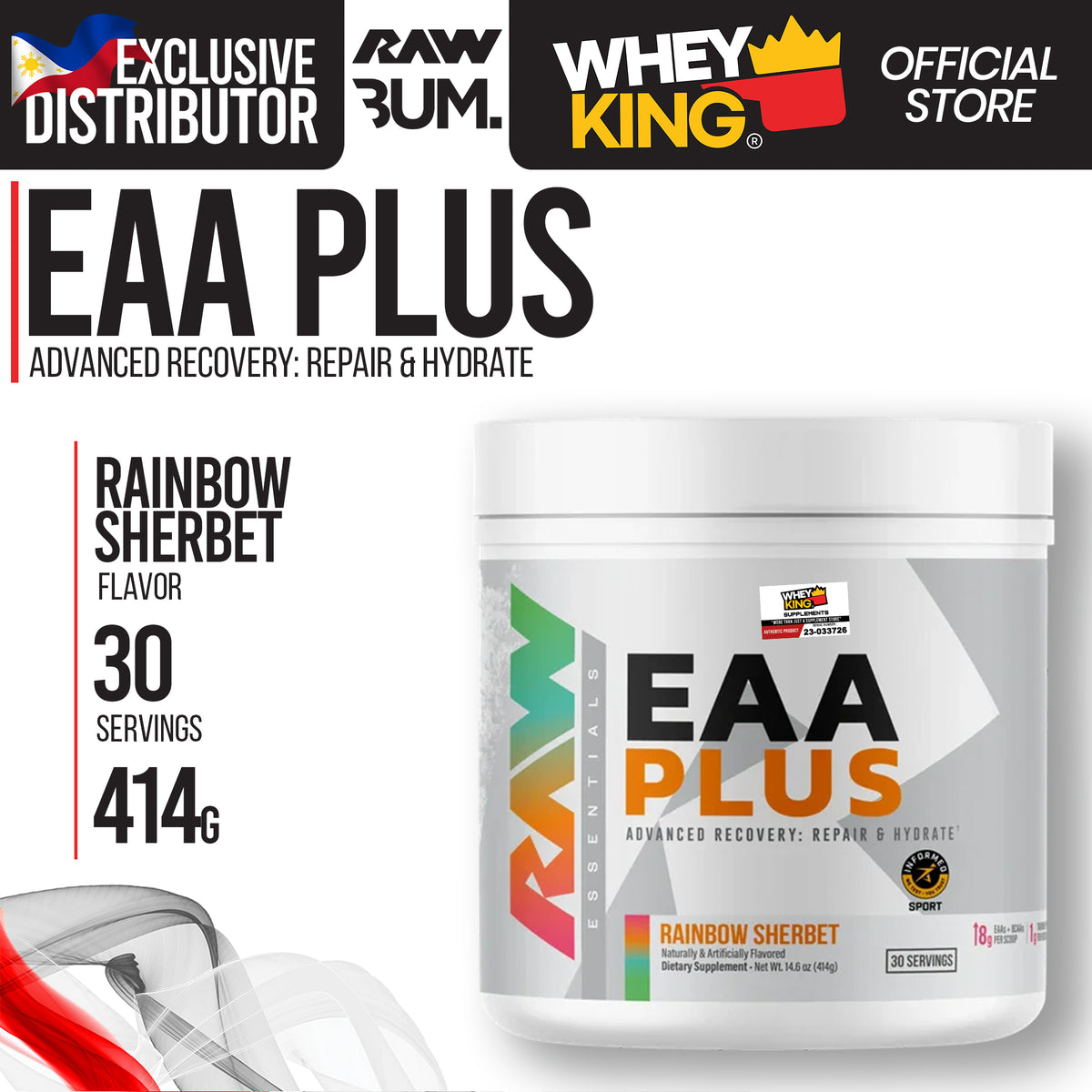 RAW Nutrition CBUM EAA Plus Repair & Hydrate — Whey King Supplements