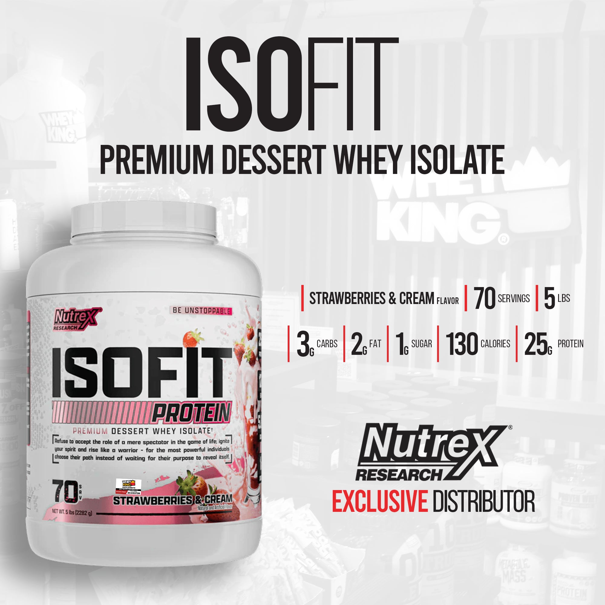 Nutrex ISOFIT Isolate Whey Protein — Whey King Supplements