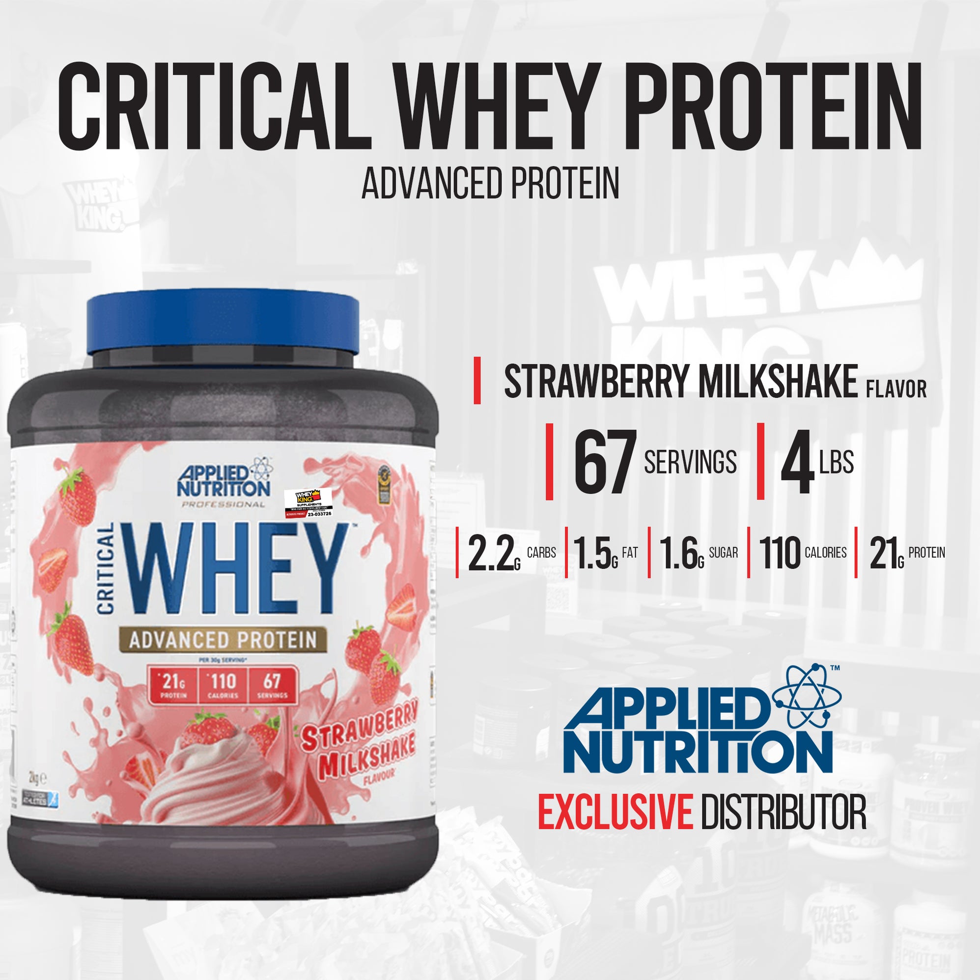 Applied Nutrition - Critical Whey — Whey King Supplements
