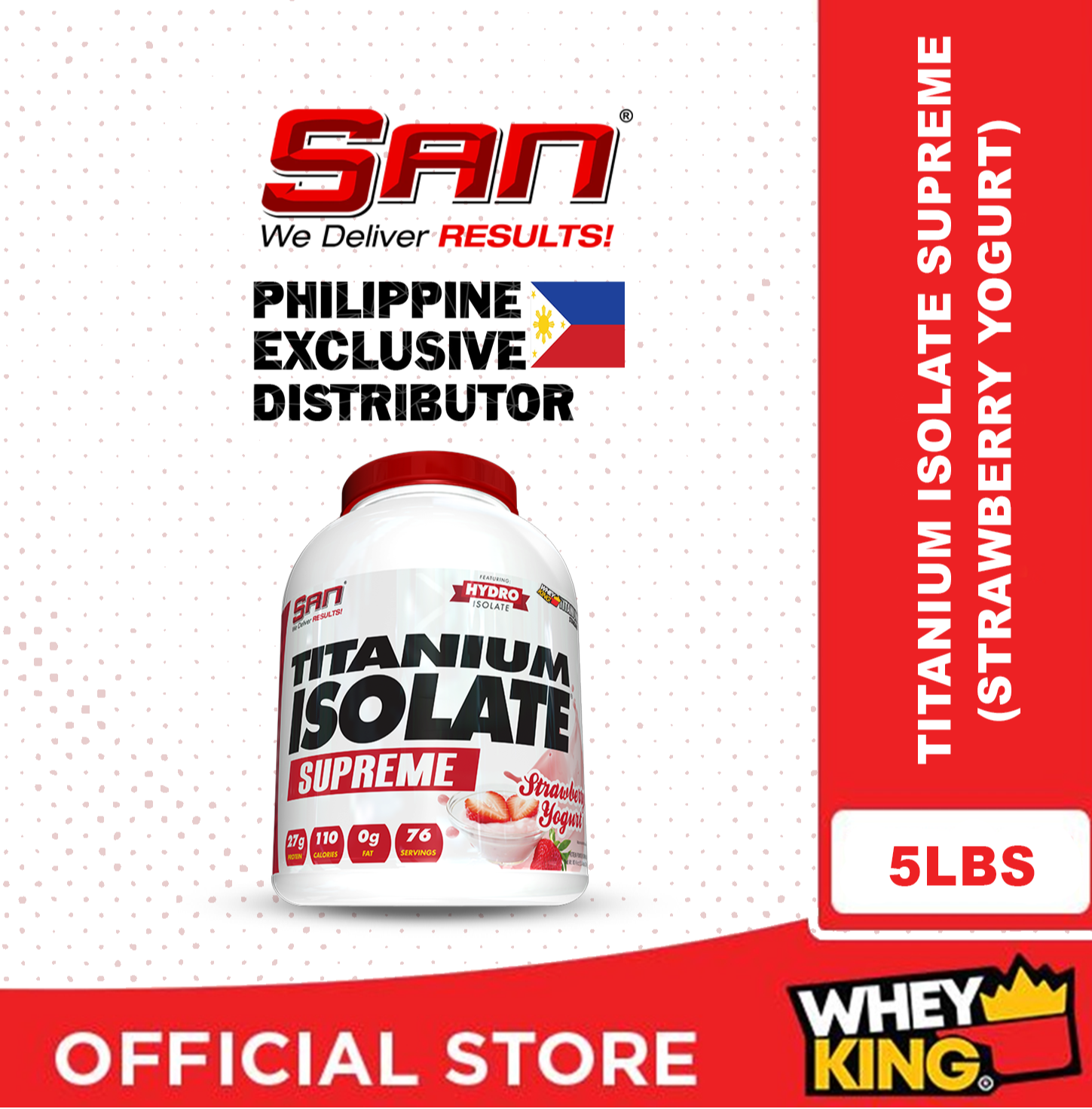 SAN Titanium Isolate Supreme 5lbs — Whey King Supplements