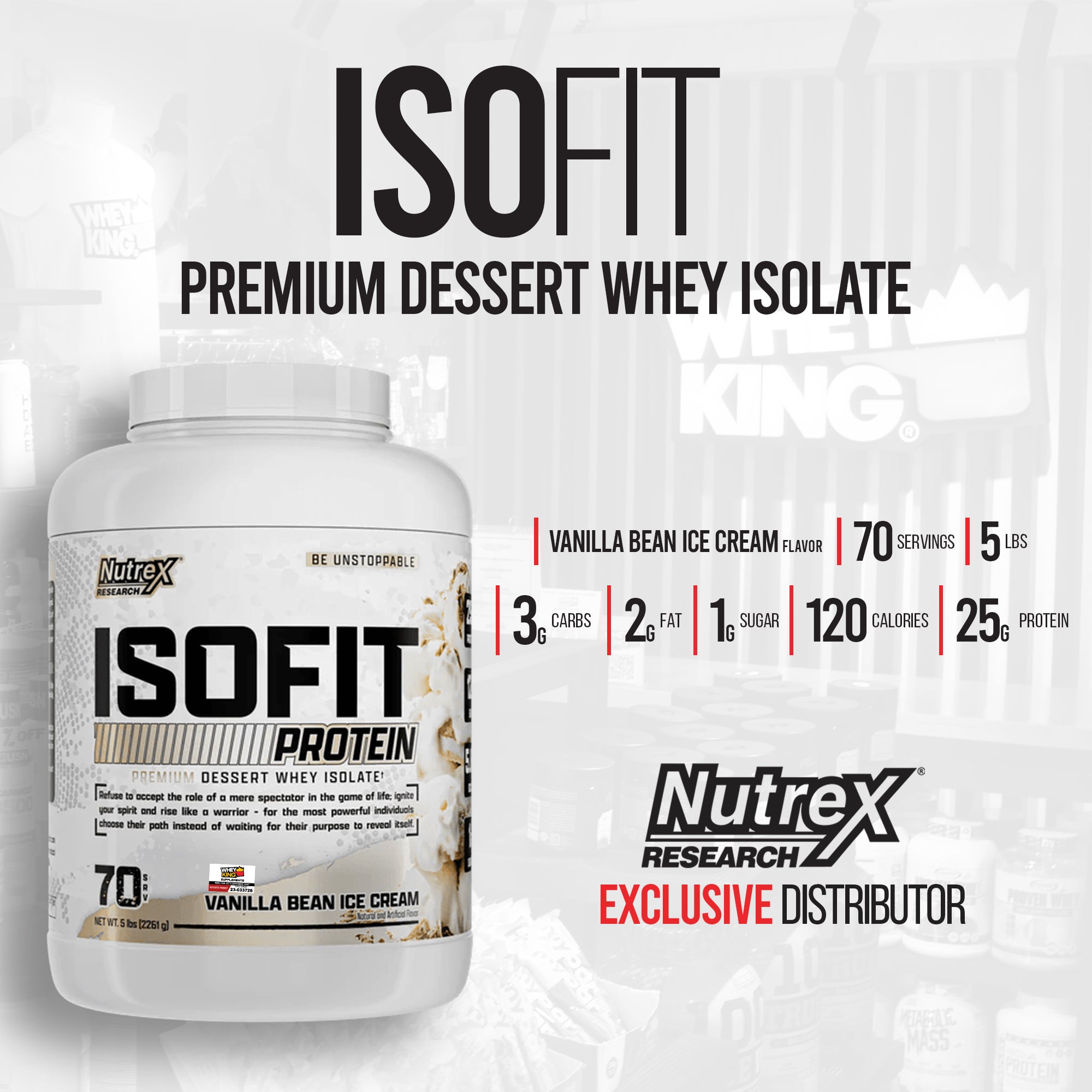 Nutrex ISOFIT Isolate Whey Protein — Whey King Supplements