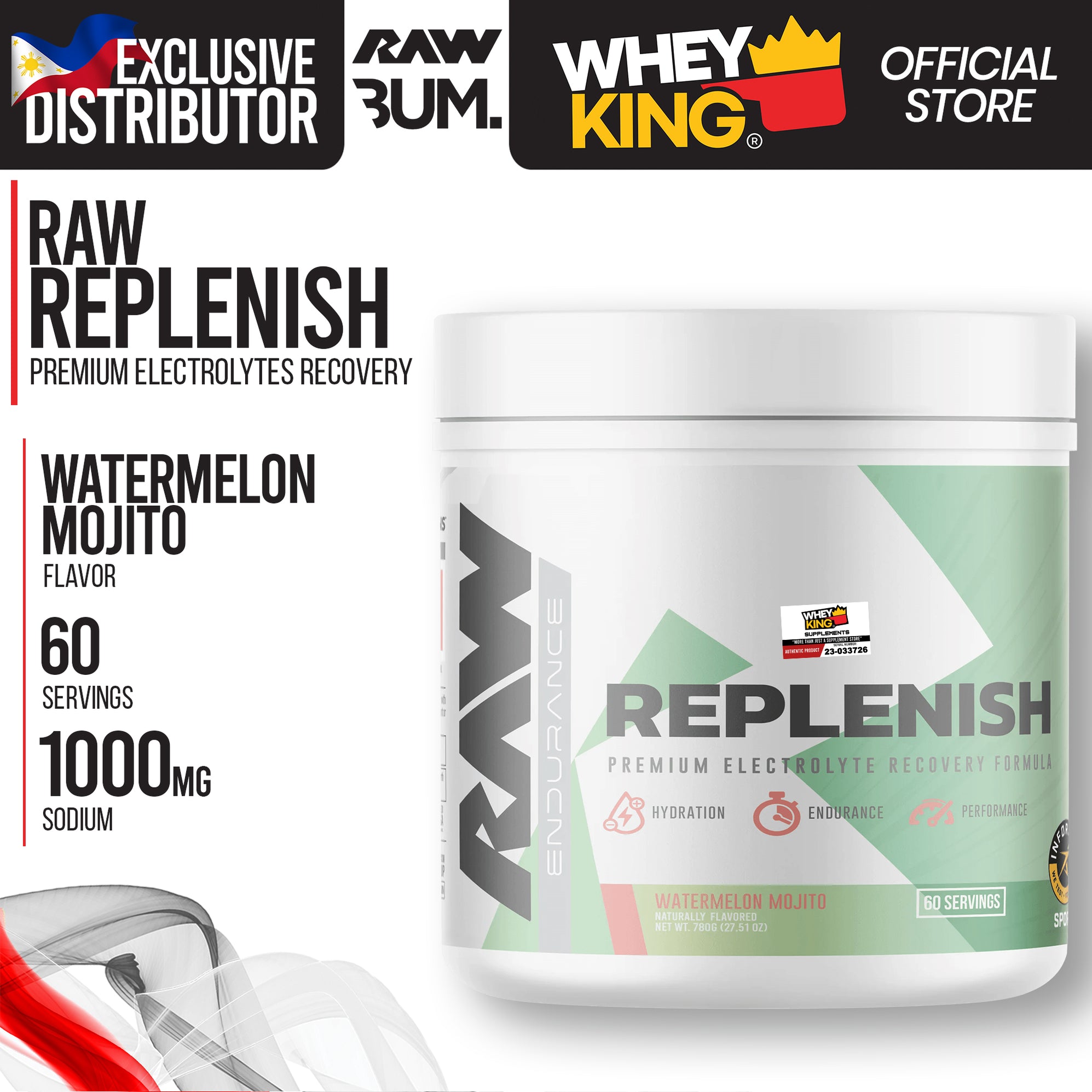 Raw Cbum Replenish Premium Electrolyte Recovery Formula — Whey King ...